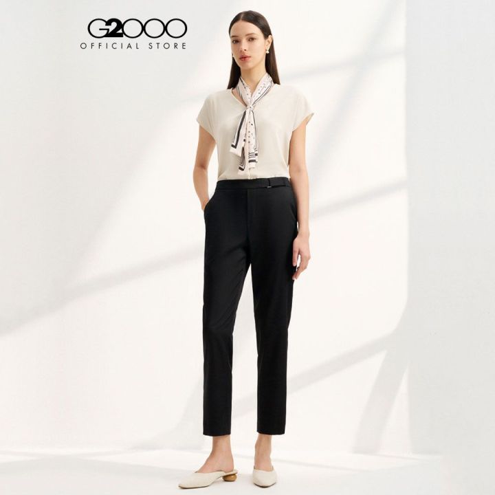 G2000 กางเกงขายาวสำหรับผู้หญิง ทรง Ankle Cigarette Shape รุ่น ...