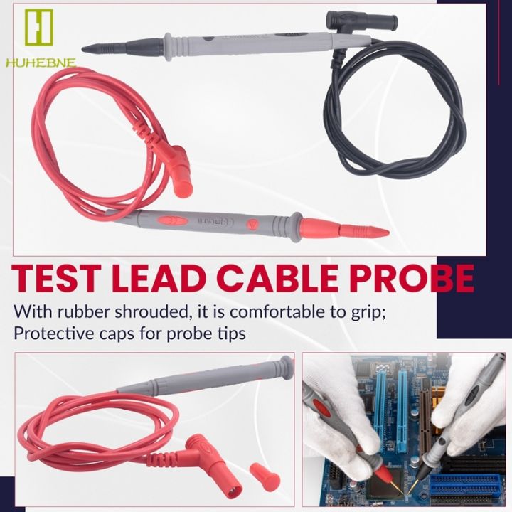 1 Pair Digital Multimeter 1000V 20A Universal Test Lead Cable Probe Red ...