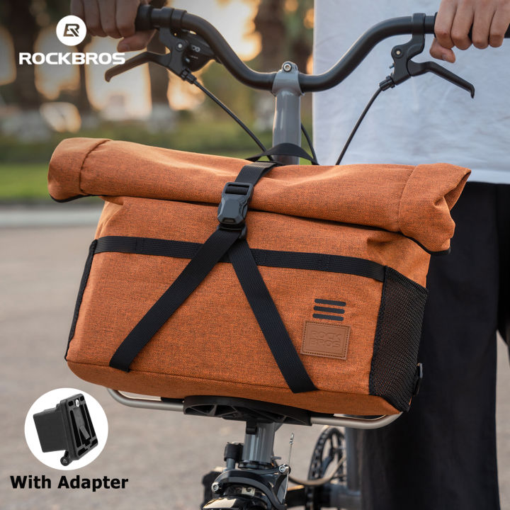 ROCKBROS Folding Bicycle Handlebar Bag For Brompton Expandable 8~10L ...
