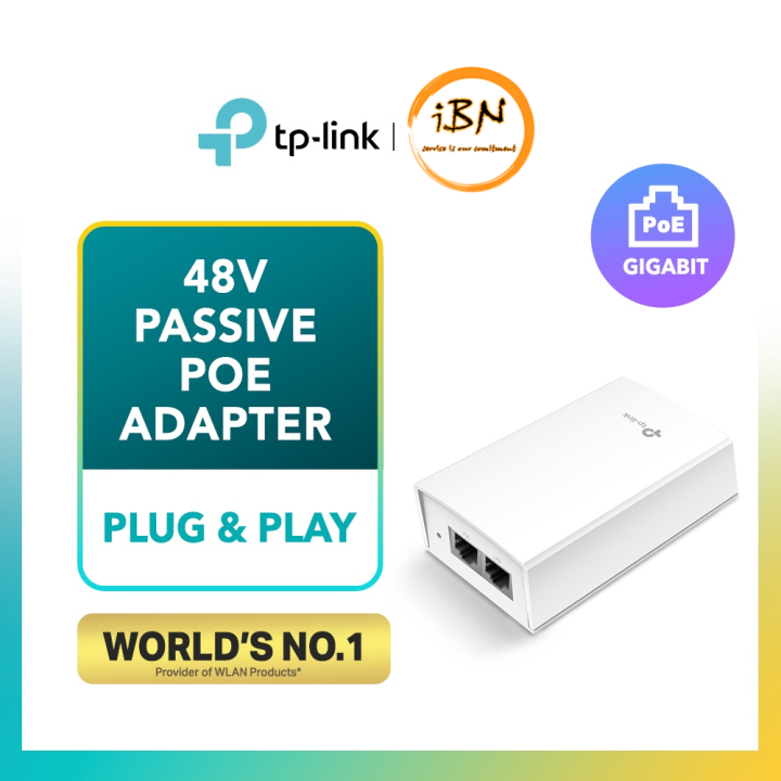TP-LINK 48V Passive Ethernet PoE Adapter TL-POE4824G | Lazada