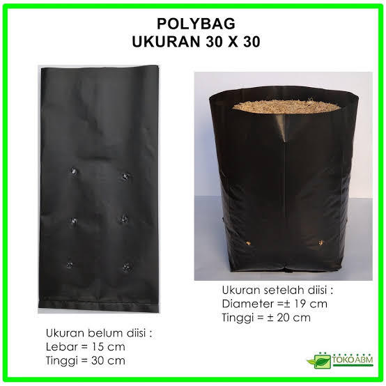 Polybag Bibit Tanaman Ukuran 30x30 isi 20 Lembar | Lazada Indonesia