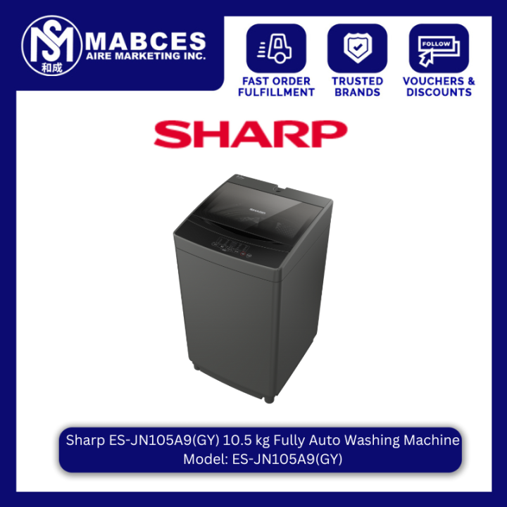 Sharp ES-JN105A9(GY) 10.5 kg Fully Auto Washing Machine | Lazada PH