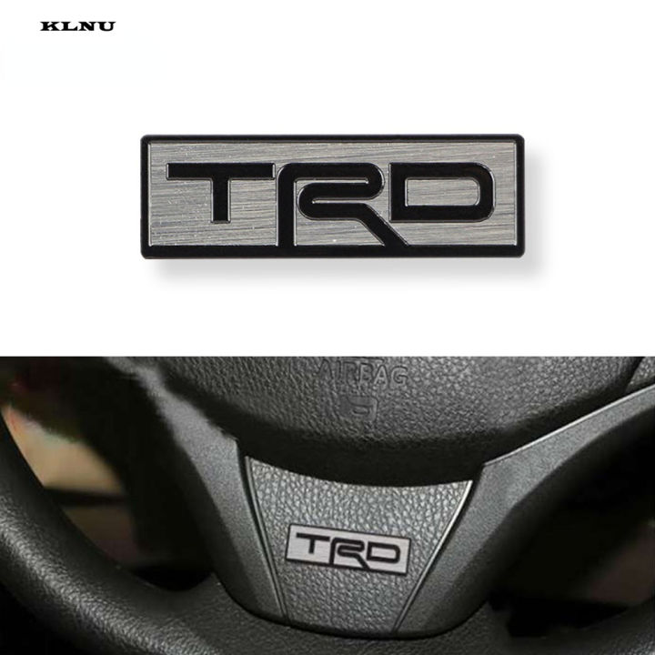KLNU TRD Steering Wheel Stainless Steel Emblem Decal Sticker For Toyota ...