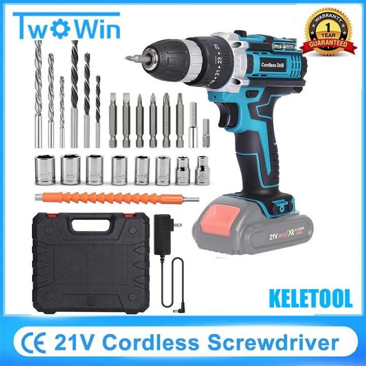 Cordless Drill Set Brushless Copper Motor Impact Power Drill Dual ...