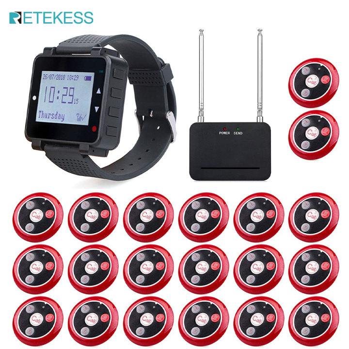 Retekess T128-T117 Wireless Paging System, Restaurant Calling System, 1 ...