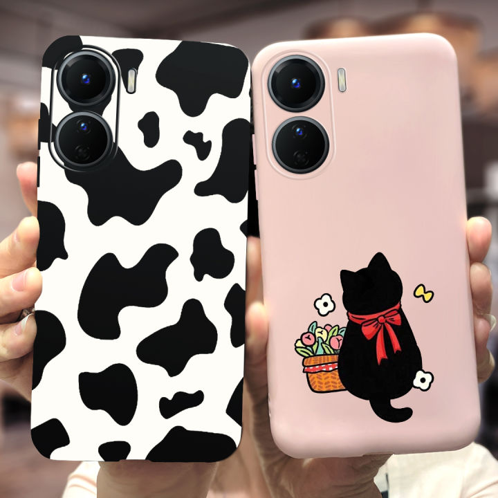 สำหรับ Vivo Y16กรณี2022น่ารักลูกอมทาสีปกอ่อนบางปลอกสำหรับ Vivo Y16 ...