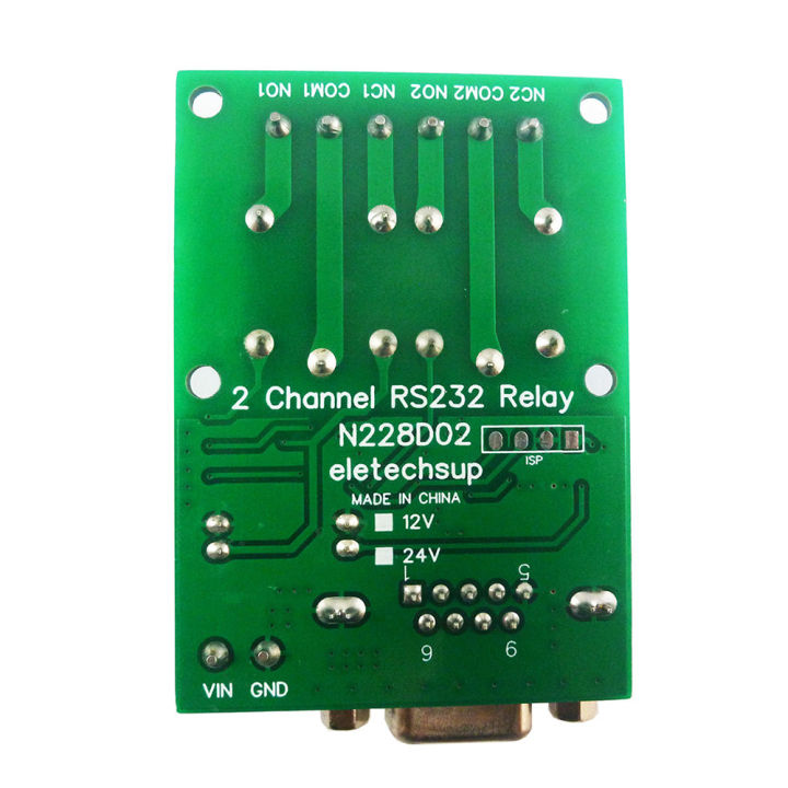 Aideepen Bảng Rơ Le RS232 2 Kênh Mô-đun Công Tắc Cổng Nối Tiếp DC 12V ...