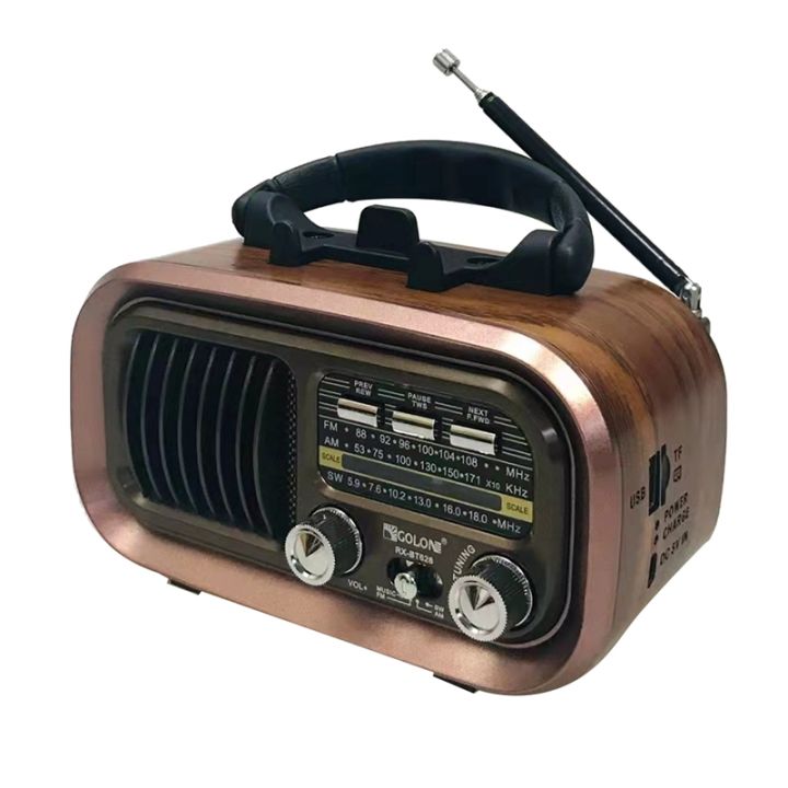 GOLON Retro FM/AM/SW Radio Full Band Portable Radio Receiver Wireless ...