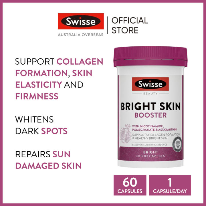 Swisse Beauty Bright Skin Booster 60 Soft Capsules (EXP:11 2027) | Lazada