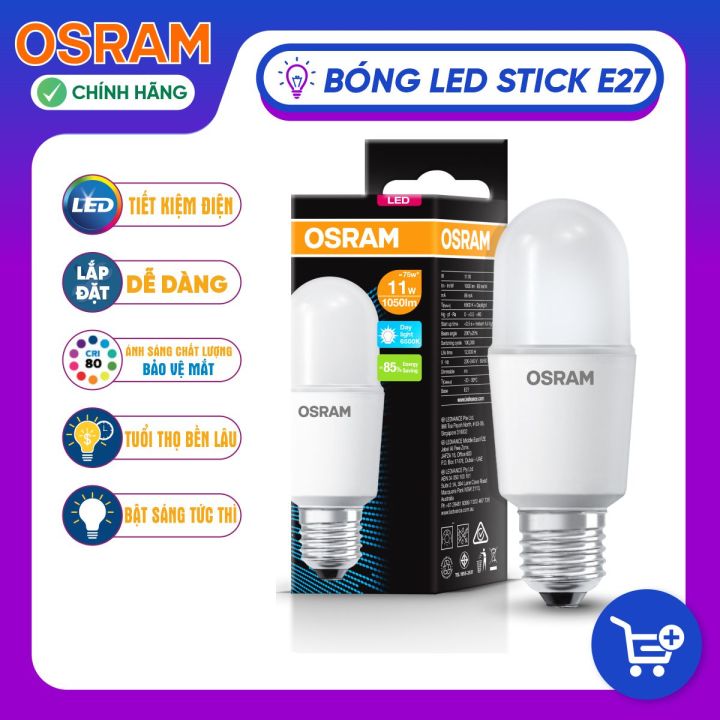 Bóng đèn LED Eco Stick G3 11W E27 OSRAM - Thiết kế nhỏ gọn, Ánh sáng ...