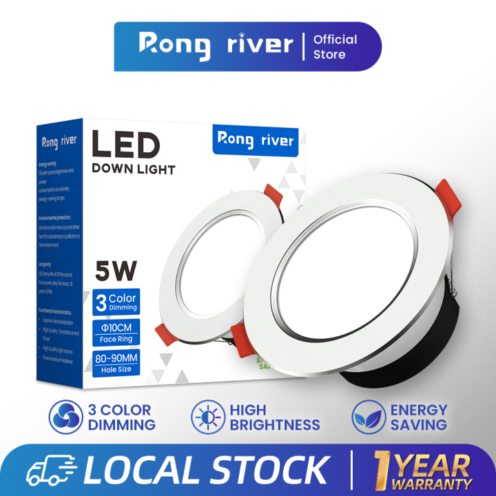 RONG RIVER 2.5Inch 5W Pin Lights LED for Ceiling 3 Color Ceiling Light ...