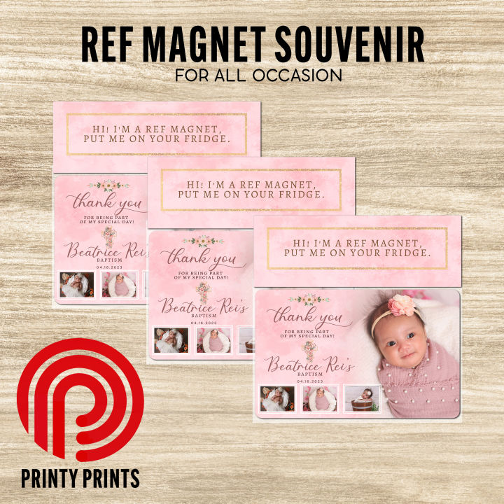Customized Ref Magnet Souvenirs & Giveaways for Birthday | Baptismal ...