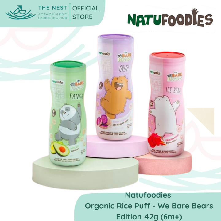 Natufoodies Organic Rice Puff - We Bare Bears Edition 42g (6m+) | Lazada PH