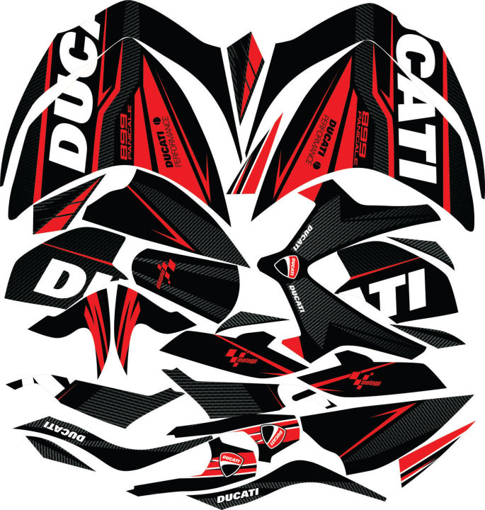 Motorstar Z200s Sticker Decals, Ducati design- Black | Lazada PH