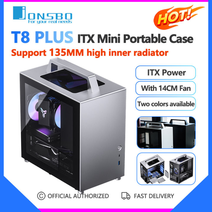 Jonsbo T8 PLUS Case Mini ITX Portable Computer Side Transparent Chassis ...