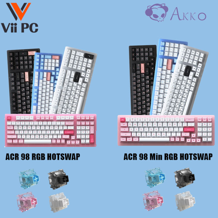[Local Stocks]AKKO ACR98/ACR98 Min 98Keys Hot Swap RGB Wired Mechanical ...