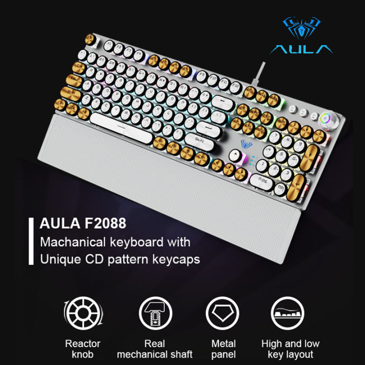 Keyboard Gaming Multimedia Mechanical AULA F2088 - Keycaps model CD ...