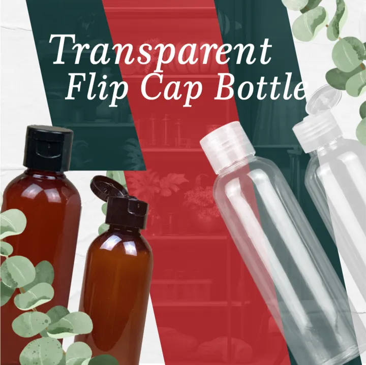 {ABS} Transparent Flip Cap Bottle 50ml/100ml Refillable Travel Empty ...