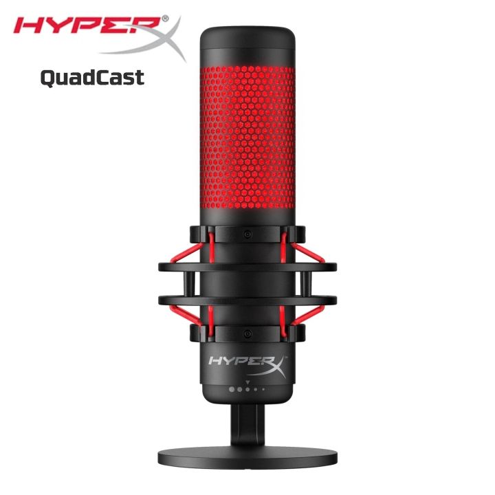 HyperX QuadCast USB Condenser Gaming Microphone Anti-Vibration Shock ...