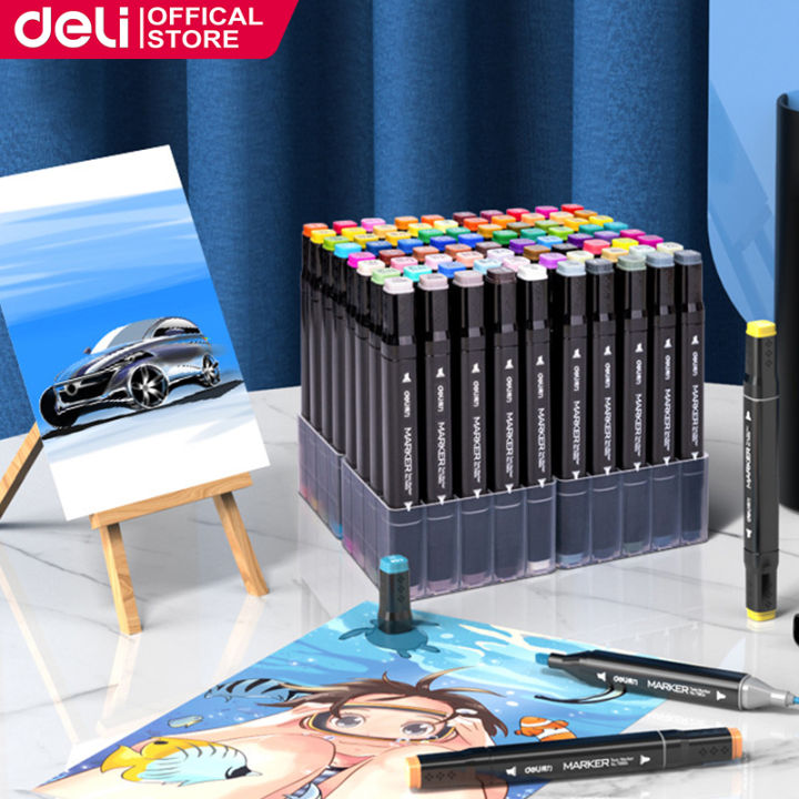 Deli 1-6mm Highlighter Pen Set For School Supplies Marker Pen Set Paint ...