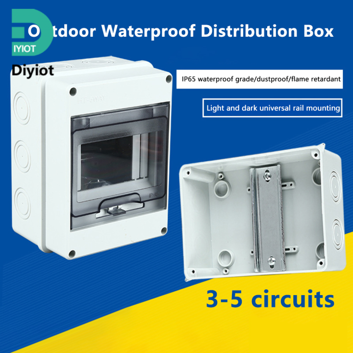 Diyiot Electrical Junction Box Hinged Cover Transparent Lid IP65 ...