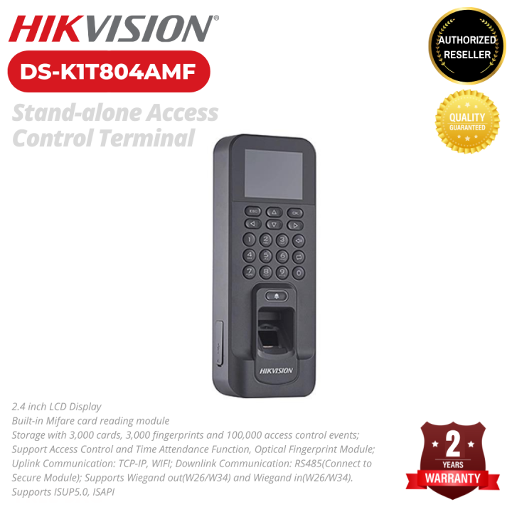 HIKVISION DS-K1T804AMF Stand-alone Access Control Terminal | Lazada PH