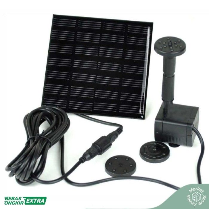 POMPA AIR MANCUR KOLAM IKAN TAMAN TENAGA SURYA MATAHARI SOLAR CELL ...