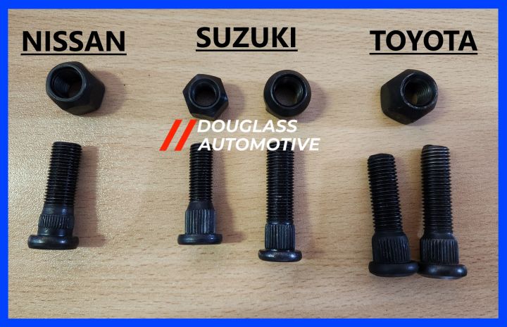 KICHI Wheel Hub Bolt Assy Drum Bolt WITH Nut for (Toyota, Nissan ...