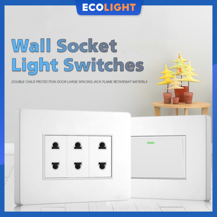 ECOL Light Switch Home Light Switch Wall 1 2 3 Gang Outlet Wall ...