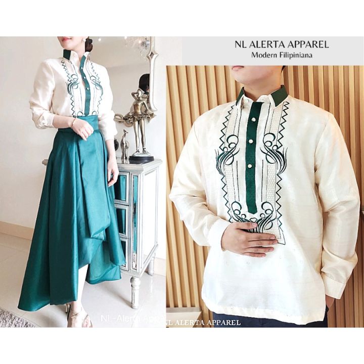PURE EMBROIDERED TOP BARONG FOR WOMEN AND BARONG TAGALOG FOR MEN ...