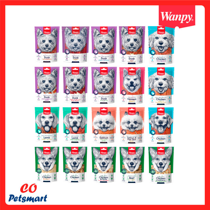Wanpy Dog Treats Oven Roasted Cookies, Biscuits, Snacks 40gm / 100gm ...