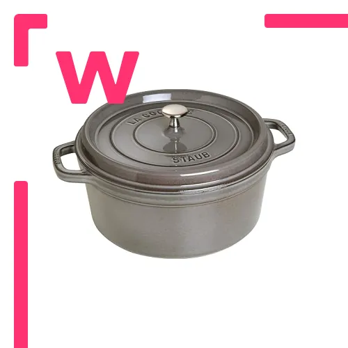 staub Staub Cocotte Round Gray 28cm Large Both Hands Casting Enamel Pot ...