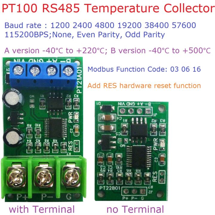 New Version Pt100 Rtd Converter Rs485 Modbus Rtu Temperature Sensor ...