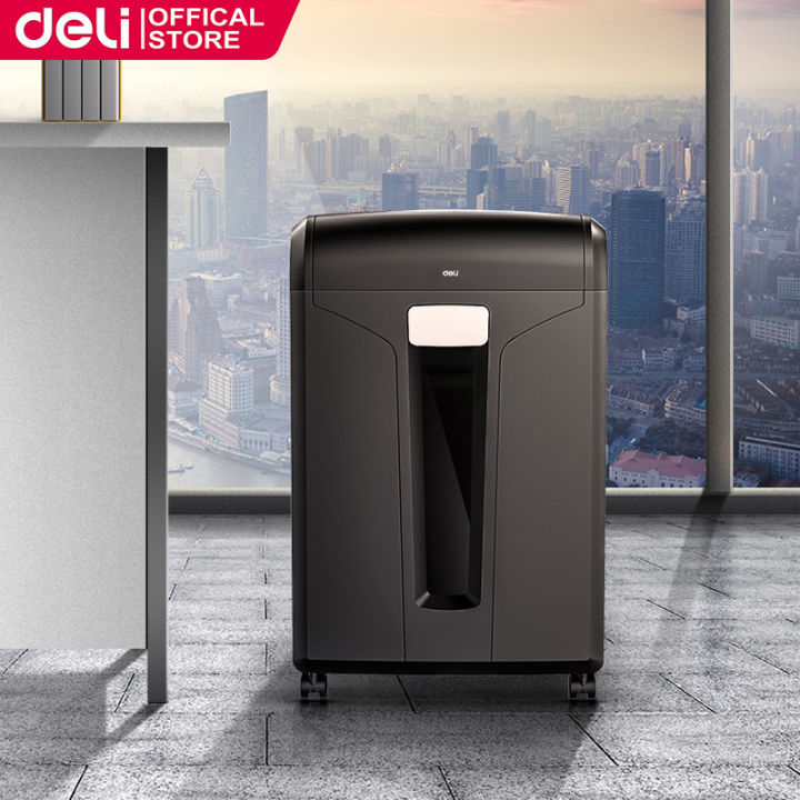 Deli 31L Paper Shredder Machine Shred CDs & Cards Automatic Heavy Duty ...