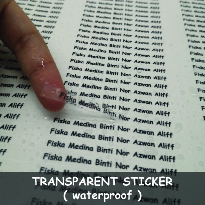 sticker nama 100pcs, sticker buku, sticker botol air, | Lazada