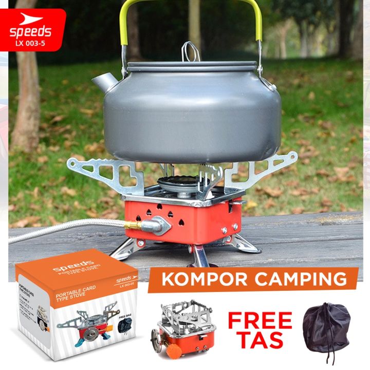 SPEEDS Kompor Camping Gas Alat Masak Lipat Kovar Mini Outdoor Nesting ...