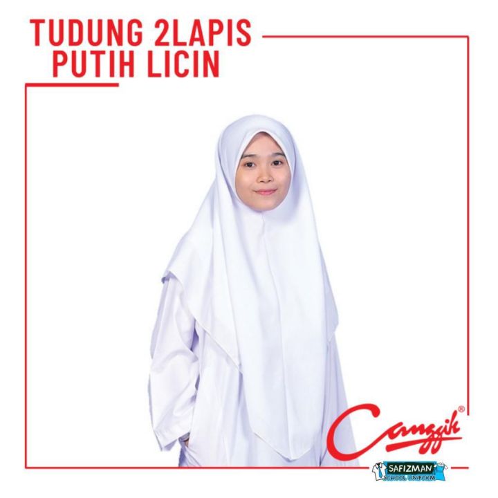 Tudung Sekolah Canggih (White) KT2002 | Lazada