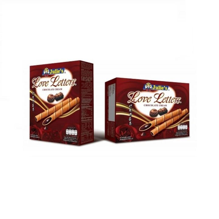 JULIE'S WAFER STICK LOVE LATTER CHOCOLATE CREAM | Lazada