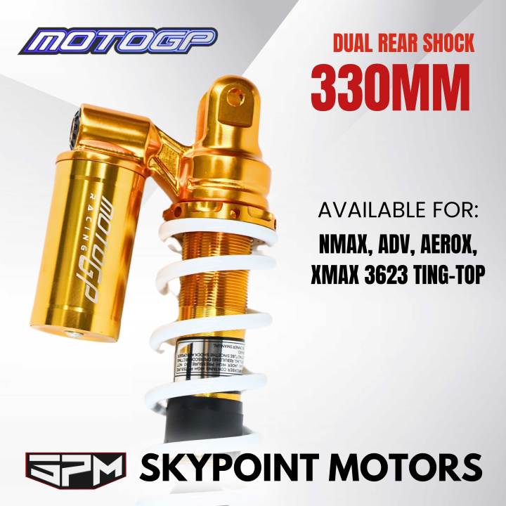 MOTO GP DUAL REAR SHOCK 330MM FOR NMAX/ADV/AEROX/XMAX (9702-498 ...