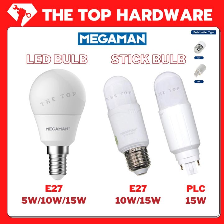 *READY STOCK* MEGAMAN LED BULB 5W/10W/15W LED BULB/LED STICK/PLC HOLDER ...