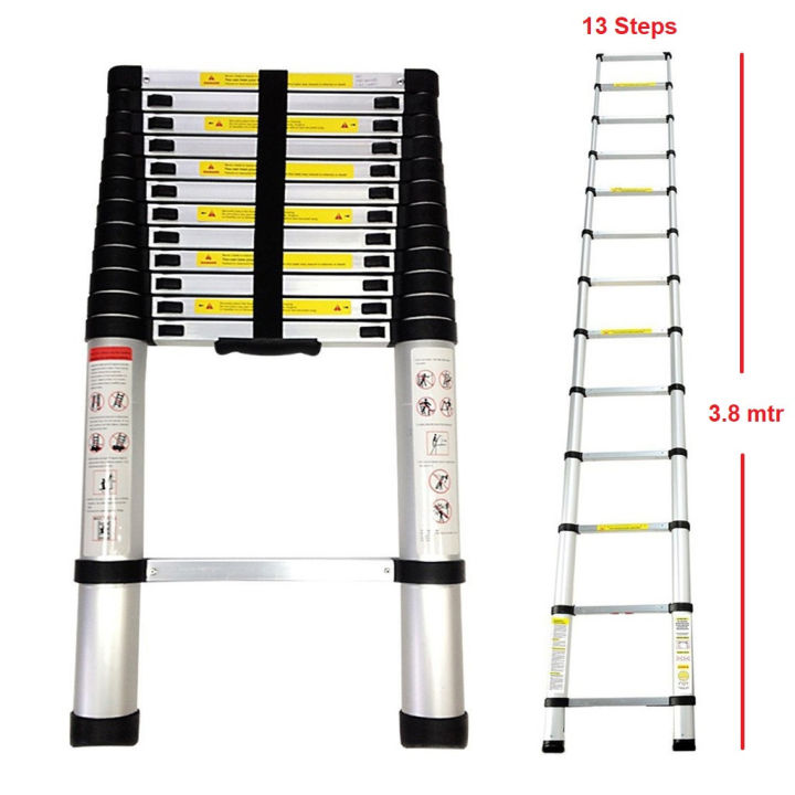 Heavy Duty Extendable Aluminium Telescopic Ladder Portable | Tangga Teleskopik boleh ...