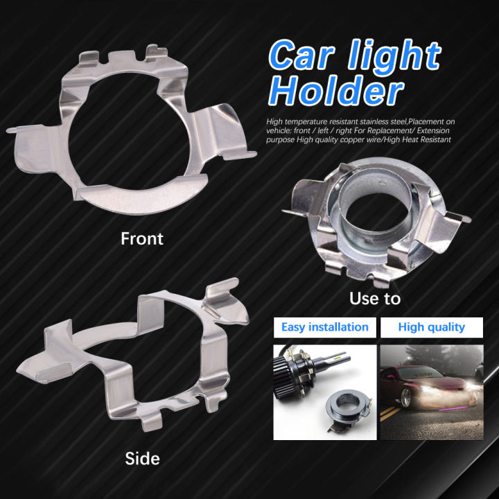 New 1/2pairs H7 LED Car Headlight Bulb Holders Adapters Socket for Benz ...