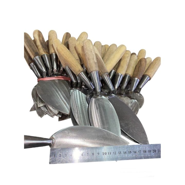 Cetok Mini Sendok Semen Tanah Kebun Kecil Lancip Gagang Kayu | Lazada ...