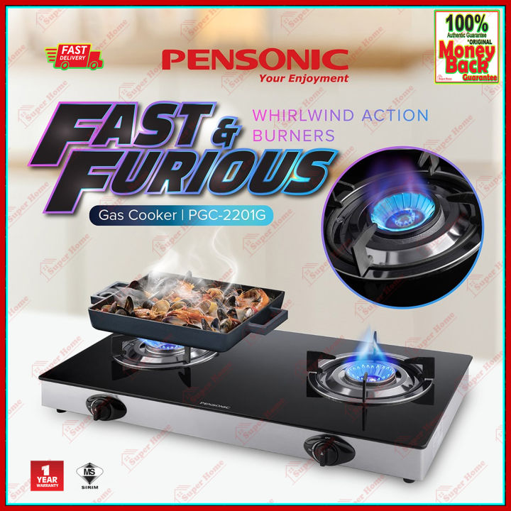 Pensonic Gas Stove PGC-2201G Table Top Glass Gas Cooker | Lazada