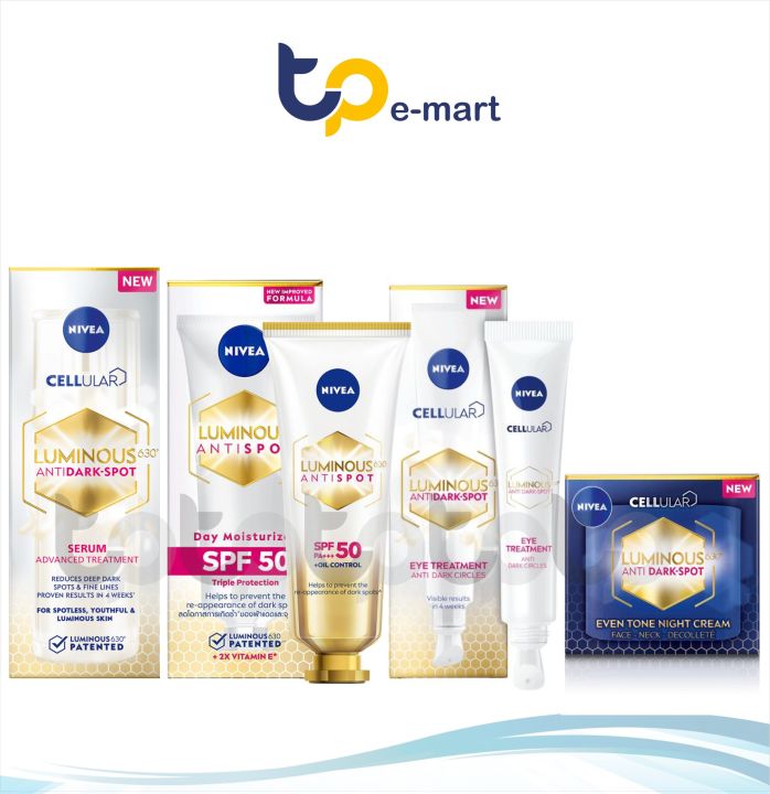 NIVEA Luminous 630 Anti Dark Spot Gold Serum 30ml / Moisturizer 40ml ...