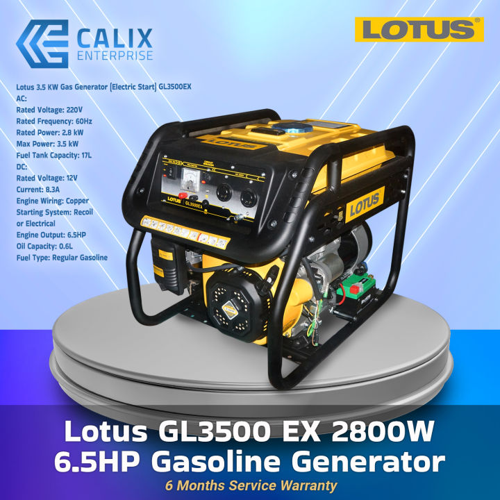 2800W 6.5HP Gasoline Generator Electric and Coil Starting - Lotus ...