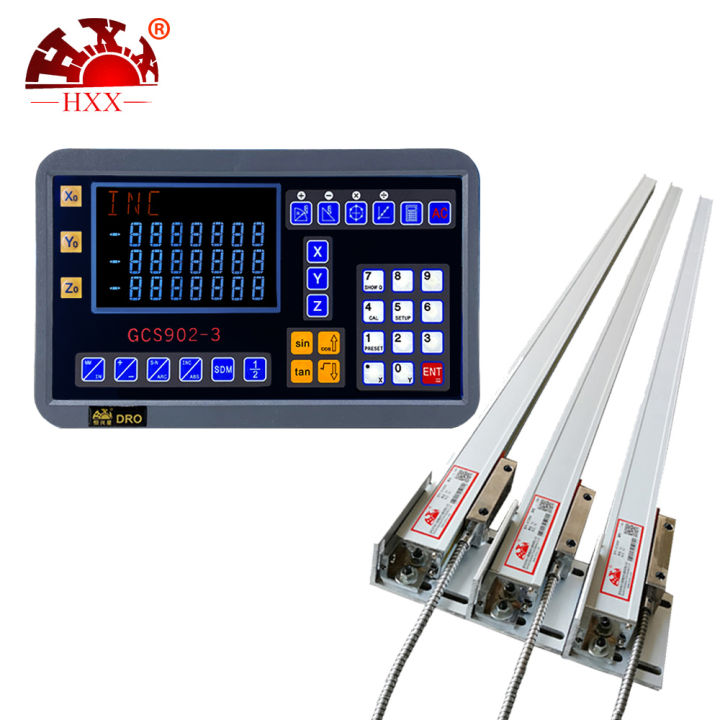 Complete Set 2 3 Axis LCD Digital Readout DRO And 2 3 Pieces 0-1000 mm Glass Linear Scale ...