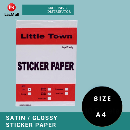 Little Town Satin / Glossy Sticker Paper A4 | Lazada PH
