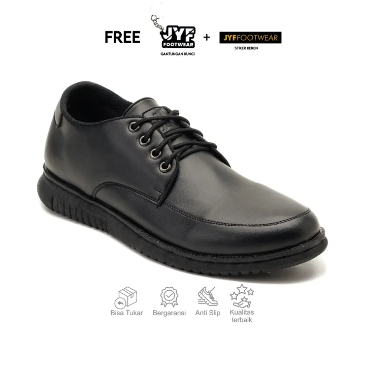 JYF - Dandy Black Sepatu Oxford Pantofel Formal Pria Kulit Kerja Resmi ...