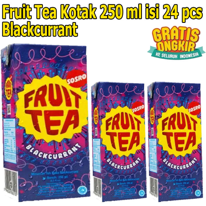 Fruit tea Kotak Sosro 250 ml isi 24 pcs Rasa Blackcurrant | Lazada Indonesia